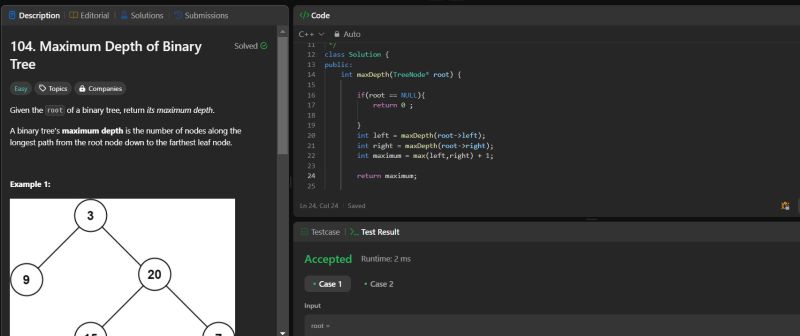 Devansh Arora on LinkedIn: #51daysofcode #leetcode #binarytree # ... Devansh Arora on LinkedIn: #51daysofcode #leetcode #binarytree # ...
