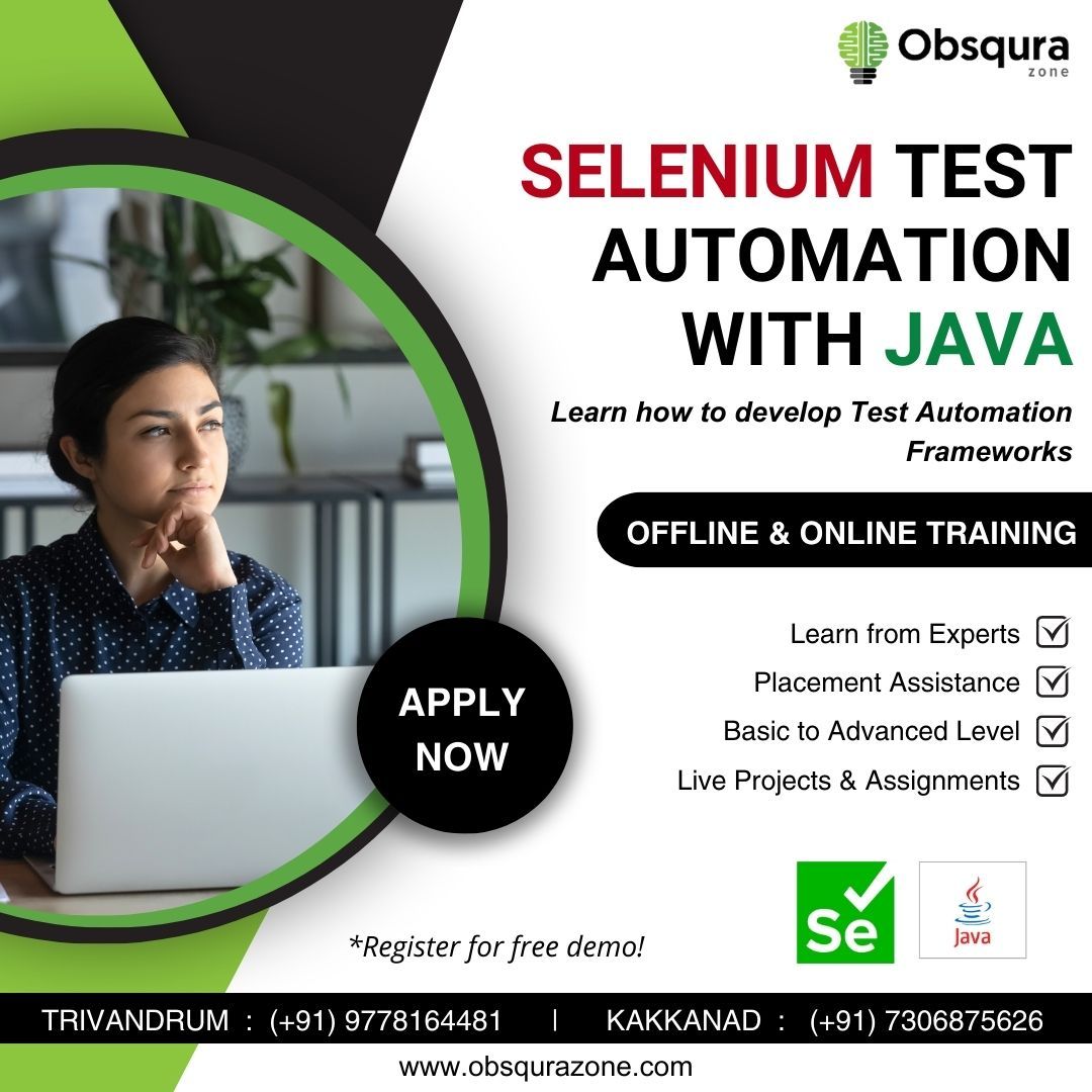Obsqura Zone on LinkedIn: #seleniumtesting #softwaretesting # ... Obsqura Zone on LinkedIn: #seleniumtesting #softwaretesting # ...