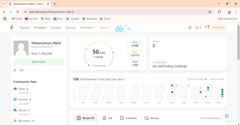 Palasamudram Nikhil on LinkedIn: #leetcode #codingjourney #problemsolving Palasamudram Nikhil on LinkedIn: #leetcode #codingjourney #problemsolving