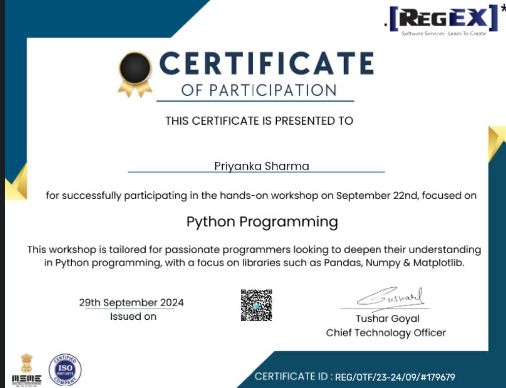 Priyanka Sharma on LinkedIn: #python #datascience #learningjourney # ... Priyanka Sharma on LinkedIn: #python #datascience #learningjourney # ...