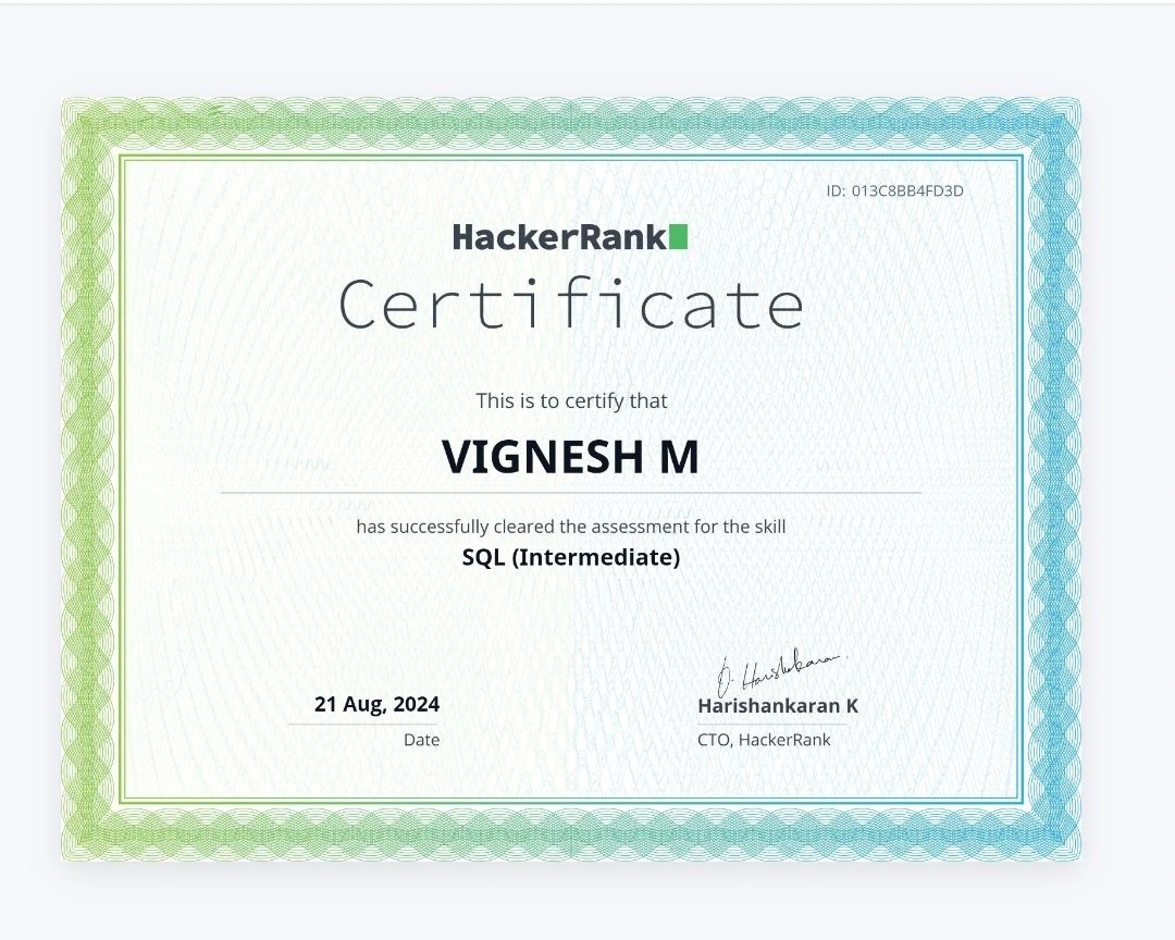 VIGNESH M on LinkedIn: #sql #intermediatesql #dataanalysis # ... VIGNESH M on LinkedIn: #sql #intermediatesql #dataanalysis # ...
