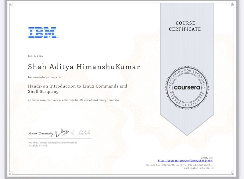ADITYA SHAH on LinkedIn: #linuxcommands #shellscripting #techskills #ibm ADITYA SHAH on LinkedIn: #linuxcommands #shellscripting #techskills #ibm