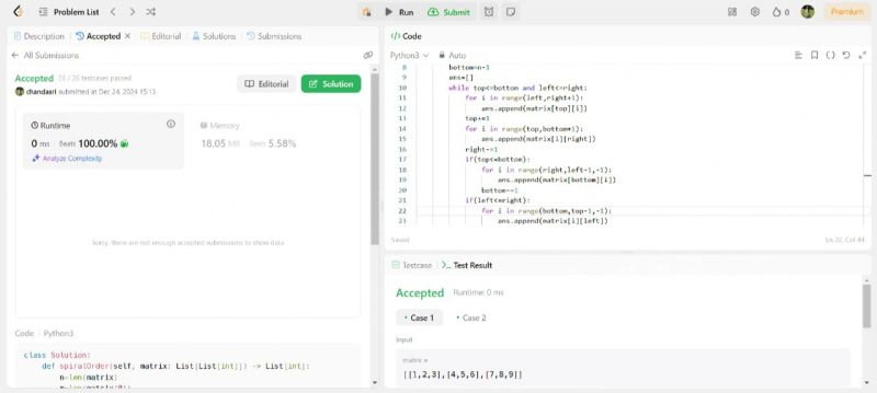 Chandasri Kammari on LinkedIn: #dsa #matrixproblems #spiralmatrix # ... Chandasri Kammari on LinkedIn: #dsa #matrixproblems #spiralmatrix # ...