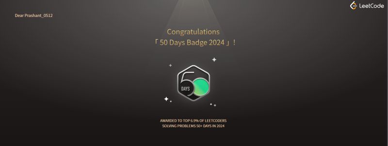 #leetcode #codingjourney #50dayschallenge #problemsolving | Prashant Sharma #leetcode #codingjourney #50dayschallenge #problemsolving | Prashant Sharma