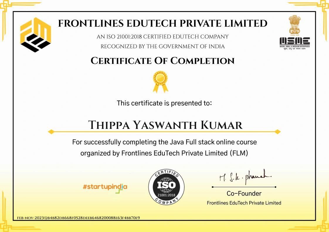 Thippa Yaswanth Kumar on LinkedIn: #corejava #mysql #hibernate #spring ... Thippa Yaswanth Kumar on LinkedIn: #corejava #mysql #hibernate #spring ...