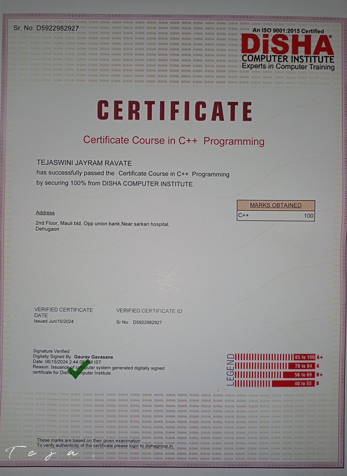 Tejaswini Ravate on LinkedIn: #programming #cpp #techskills Tejaswini Ravate on LinkedIn: #programming #cpp #techskills