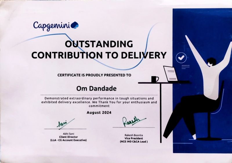 Om Dandade on LinkedIn: Honored to receive the 'Outstanding ... Om Dandade on LinkedIn: Honored to receive the 'Outstanding ...