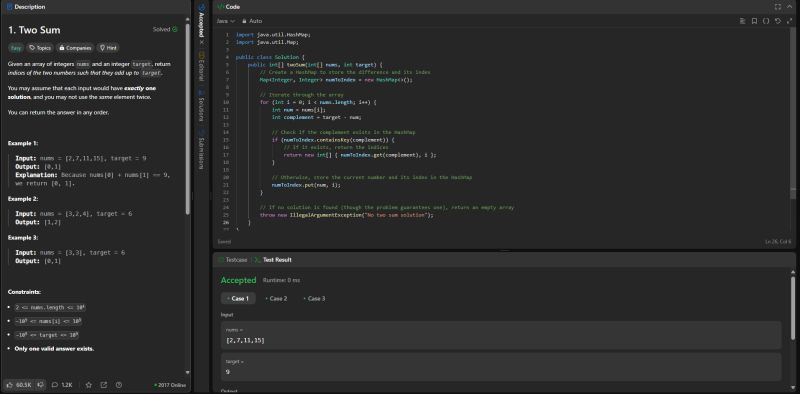 🚀 LeetCode 1: Two Sum – Java Solution 🚀 One of the most popular coding ... 🚀 LeetCode 1: Two Sum – Java Solution 🚀 One of the most popular coding ...