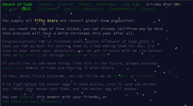 Srirama Bhat on LinkedIn: #adventofcode #scalerdiscord Srirama Bhat on LinkedIn: #adventofcode #scalerdiscord