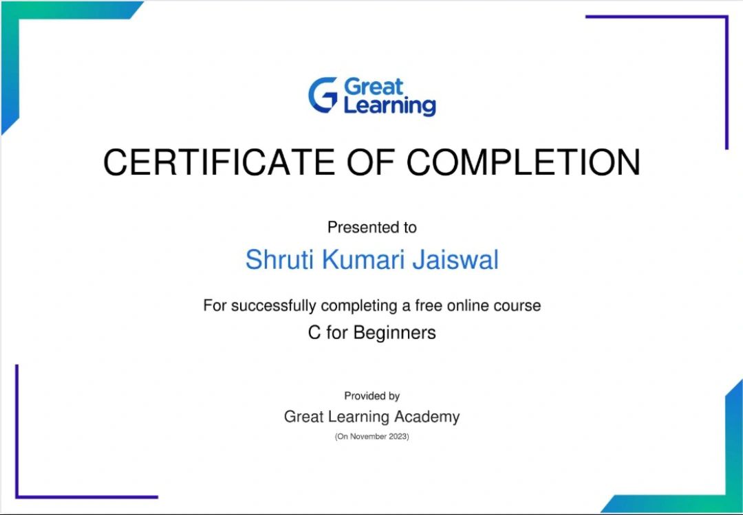 shruti jaiswal on LinkedIn: #cprogramming shruti jaiswal on LinkedIn: #cprogramming