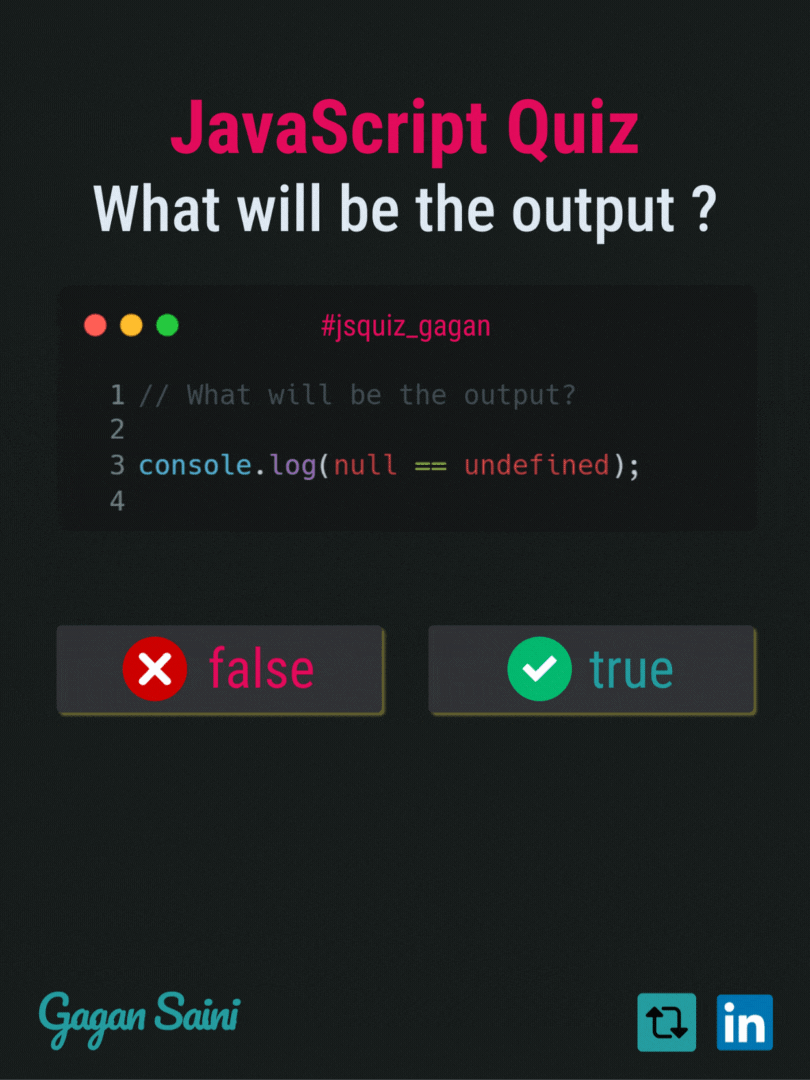 Gagan Saini on LinkedIn: #javascript #quiz #learn Gagan Saini on LinkedIn: #javascript #quiz #learn