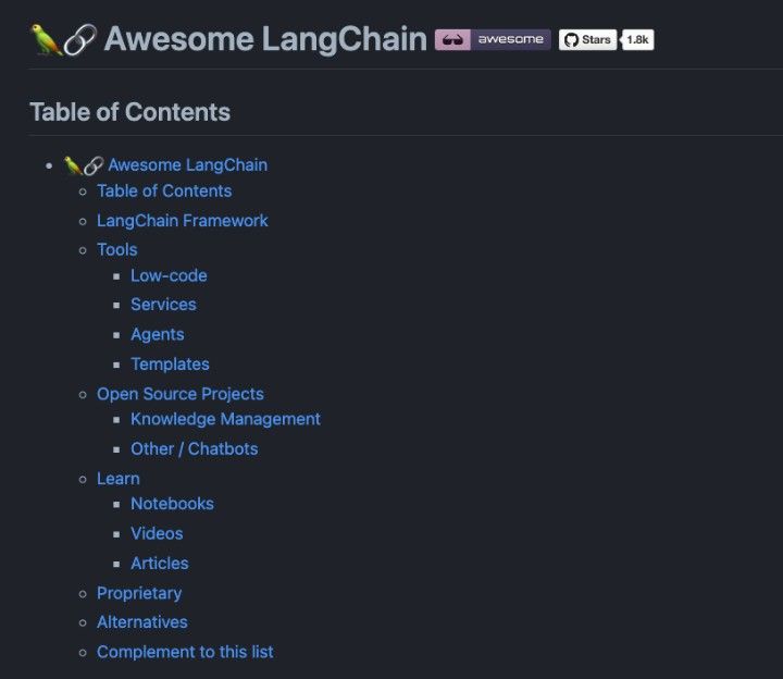 🌟 Awesome LangChain repository (1.8K⭐) - 📚 Comprehensive library for ... 🌟 Awesome LangChain repository (1.8K⭐) - 📚 Comprehensive library for ...