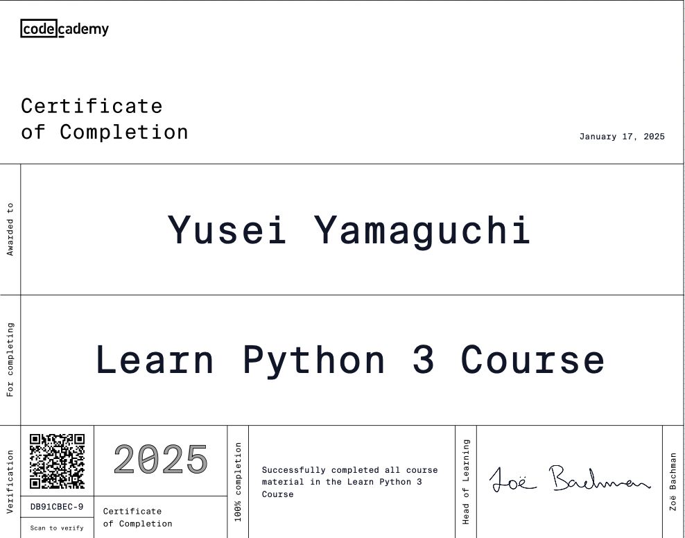 Yusei Yamaguchi on LinkedIn: #codingjourney #pythonprogramming # ... Yusei Yamaguchi on LinkedIn: #codingjourney #pythonprogramming # ...