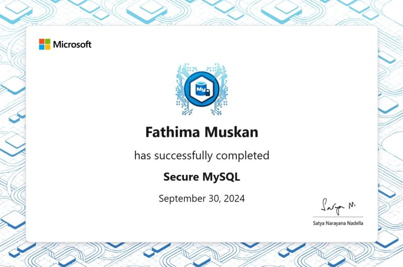 Fathima Muskan on LinkedIn: #certification #microsoftlearn #microsoft # ... Fathima Muskan on LinkedIn: #certification #microsoftlearn #microsoft # ...