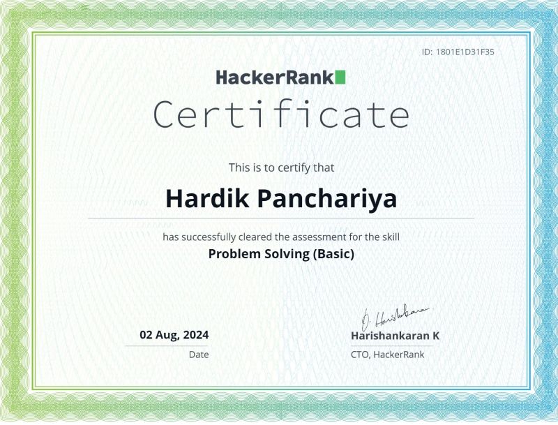 Hardik Panchariya on LinkedIn: #problemsolving #algorithms # ... Hardik Panchariya on LinkedIn: #problemsolving #algorithms # ...