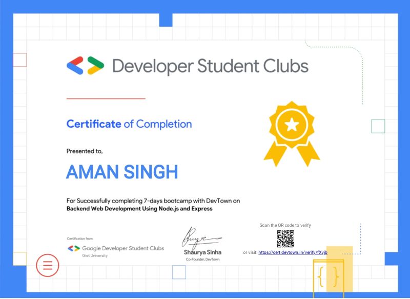 Aman Singh Negi on LinkedIn: #nodejs #express #backenddevelopment # ... Aman Singh Negi on LinkedIn: #nodejs #express #backenddevelopment # ...