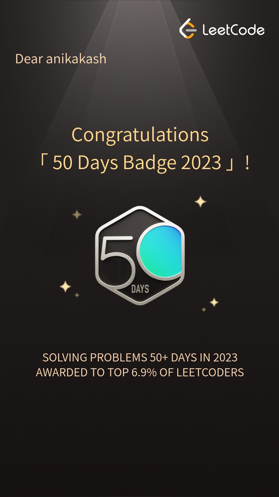 #leetcode #coding #badge #50days | Anik Dash Akash #leetcode #coding #badge #50days | Anik Dash Akash