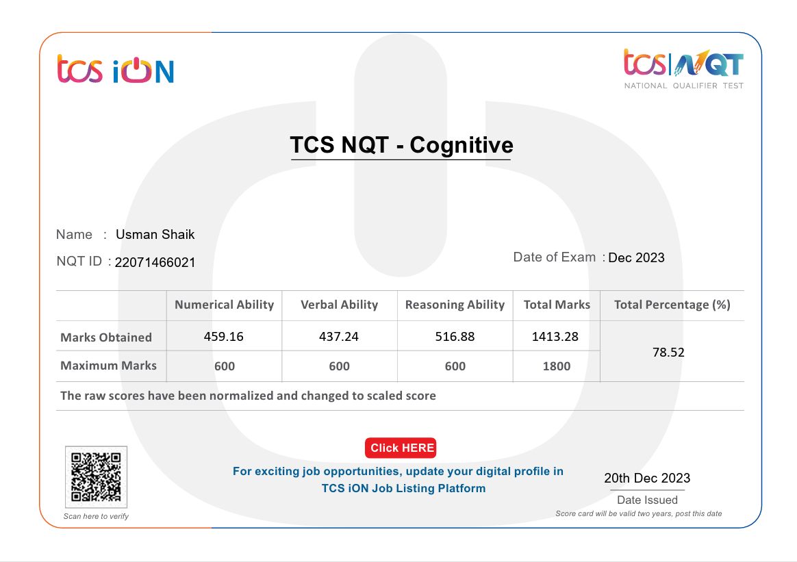 USMAN ALI SHAIK on LinkedIn: #tcsnqt #achievementunlocked #tcsnqt # ... USMAN ALI SHAIK on LinkedIn: #tcsnqt #achievementunlocked #tcsnqt # ...