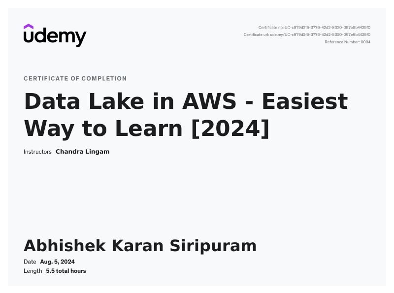 Abhishek Karan Siripuram on LinkedIn: #aws #datalake #bigdata # ... Abhishek Karan Siripuram on LinkedIn: #aws #datalake #bigdata # ...