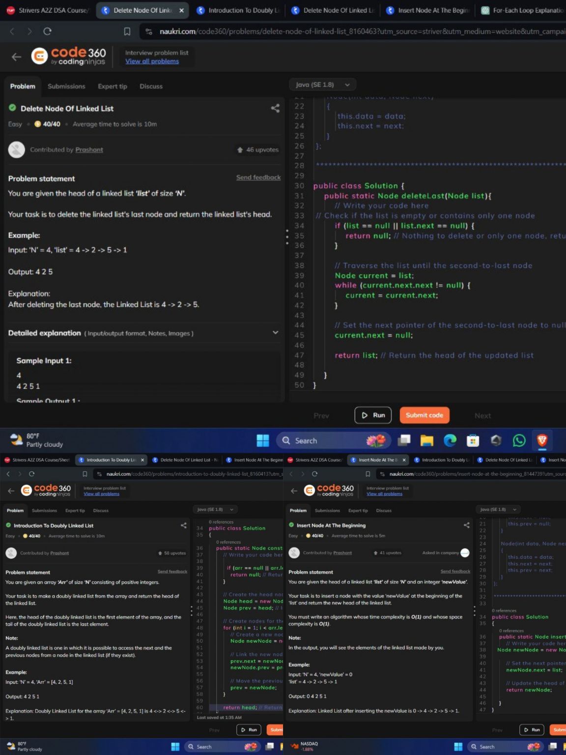 Manish Kumar on LinkedIn: #100daysofcode #linkedlists #doublylinkedlists Manish Kumar on LinkedIn: #100daysofcode #linkedlists #doublylinkedlists