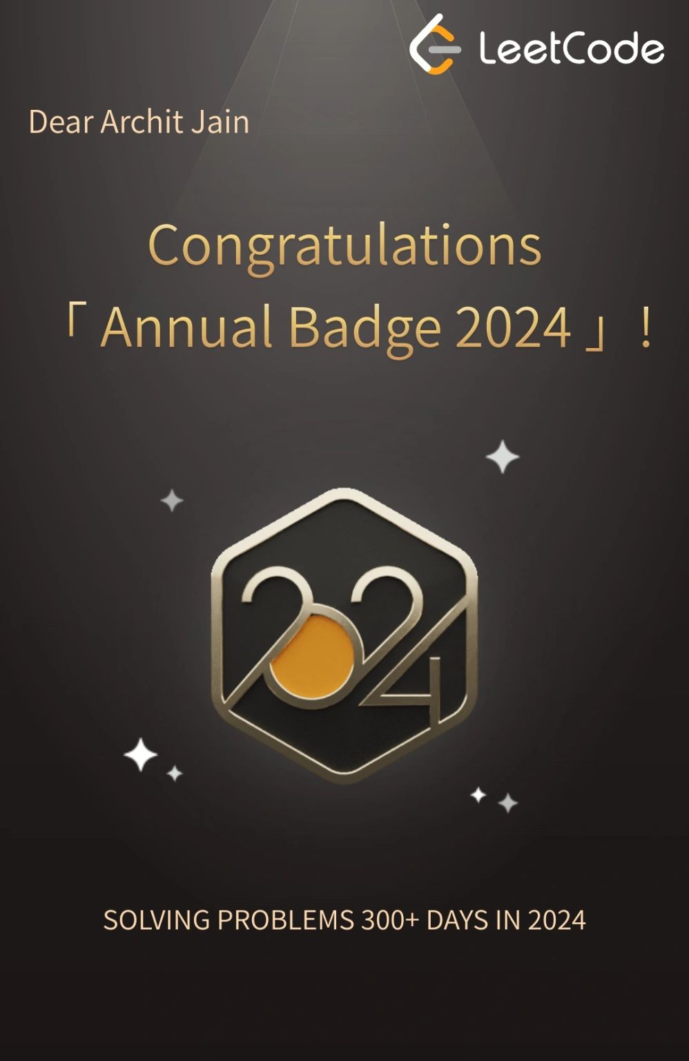 🌟 Excited to share that I’ve just earned a new badge from LeetCode for ... 🌟 Excited to share that I’ve just earned a new badge from LeetCode for ...