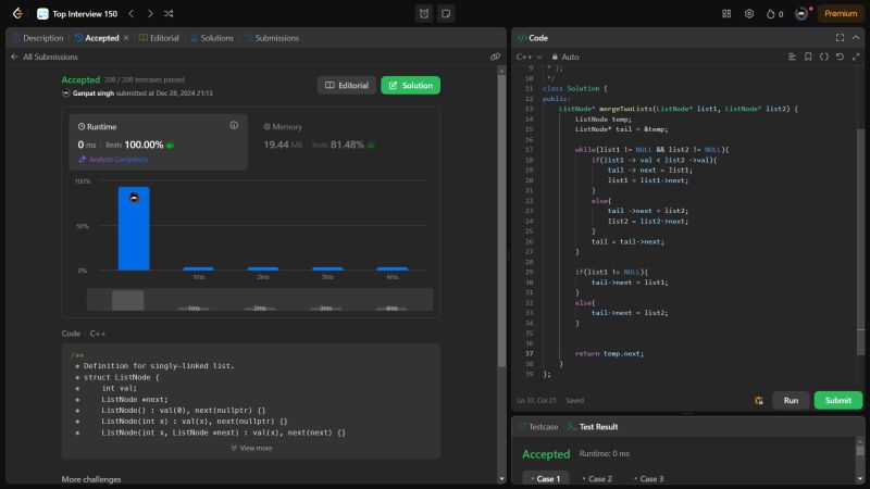 Ganpat Singh on LinkedIn: #day55 #leetcode #100daysofcode # ... Ganpat Singh on LinkedIn: #day55 #leetcode #100daysofcode # ...