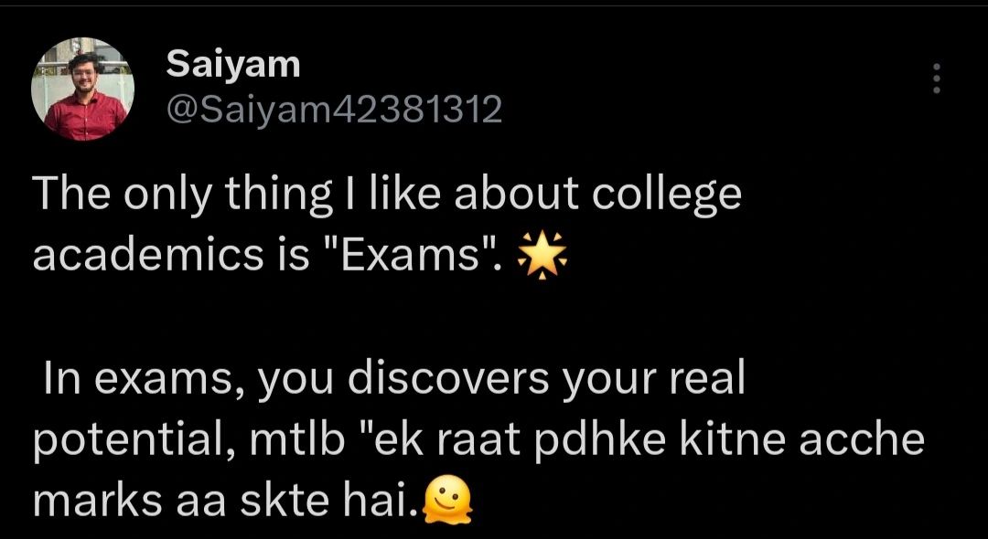Saiyam Sachdeva on LinkedIn: #studentlife #exams #corporate Saiyam Sachdeva on LinkedIn: #studentlife #exams #corporate