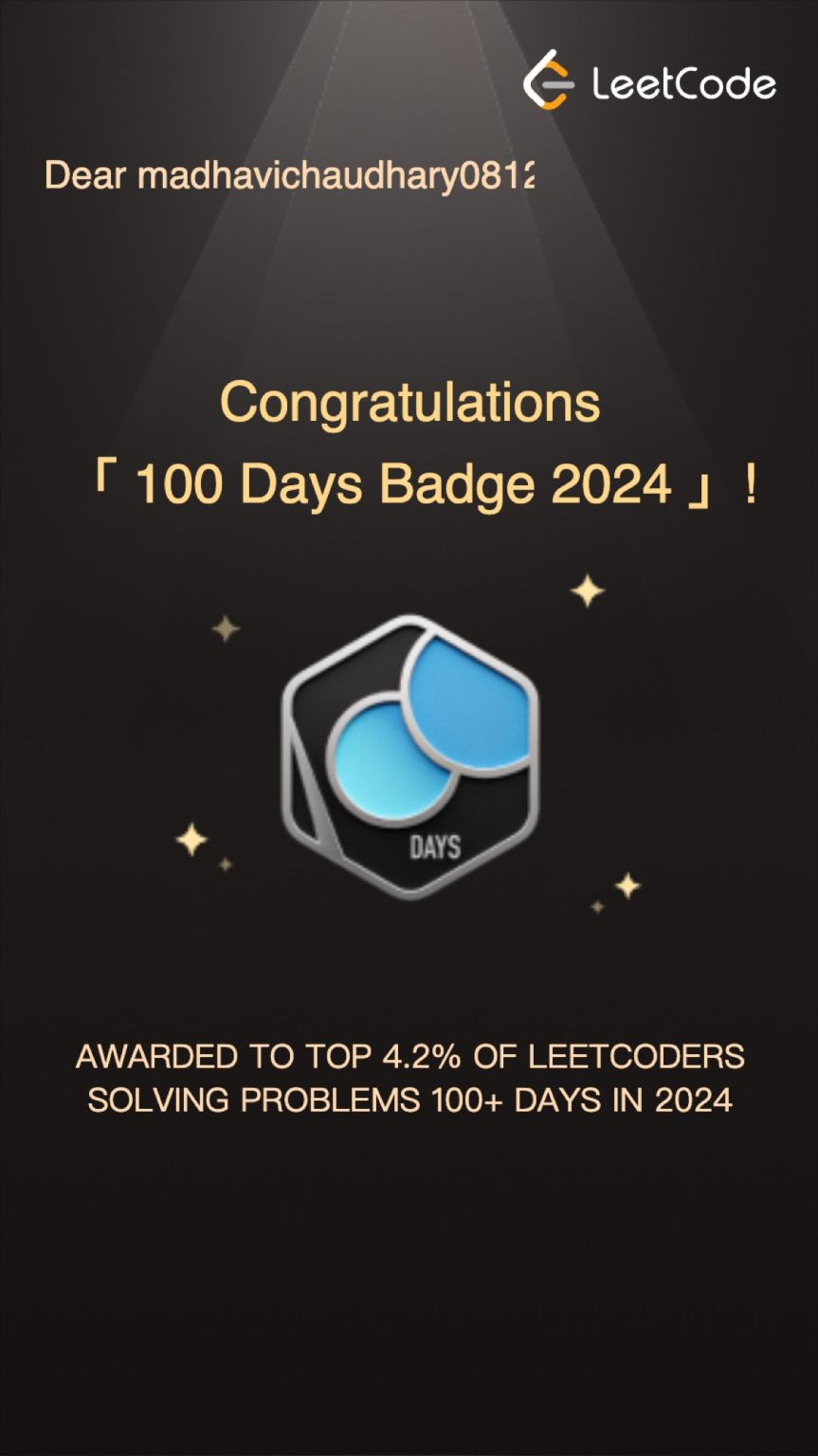 #consistency #leetcode #workinprogress #100days #100daysbedge | Madhavi ... #consistency #leetcode #workinprogress #100days #100daysbedge | Madhavi ...