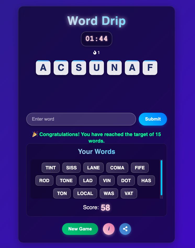 #webdev #gamedev #javascript #sideproject #wordgame #worddrip | Akash ... #webdev #gamedev #javascript #sideproject #wordgame #worddrip | Akash ...
