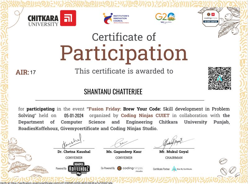 SHANTANU CHATTERJEE on LinkedIn: #givemycertificate #community #roadies ... SHANTANU CHATTERJEE on LinkedIn: #givemycertificate #community #roadies ...