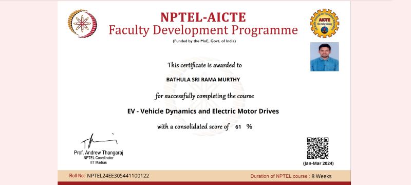 sri rama murthy bathula on LinkedIn: NPTEL Certification sri rama murthy bathula on LinkedIn: NPTEL Certification