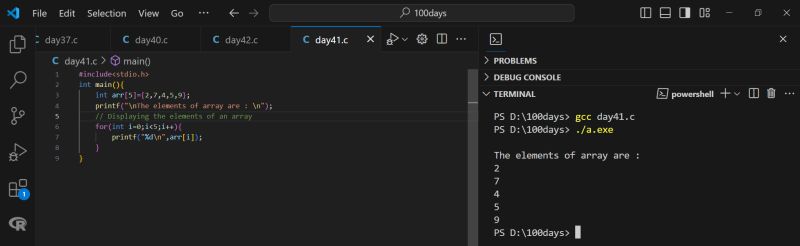 How I used arrays in Day 41 of #100DaysOfCode Challenge | Deepanshi ... How I used arrays in Day 41 of #100DaysOfCode Challenge | Deepanshi ...