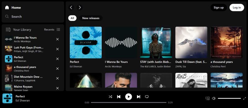 Hey, i built a spotify clone using HTML, tailwindCSS and JS here's the ... Hey, i built a spotify clone using HTML, tailwindCSS and JS here's the ...