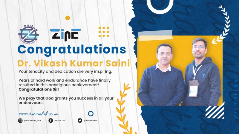 RAMAN LAB on LinkedIn: Congratulations to Dr. Vikash Kumar Saini on the ... RAMAN LAB on LinkedIn: Congratulations to Dr. Vikash Kumar Saini on the ...