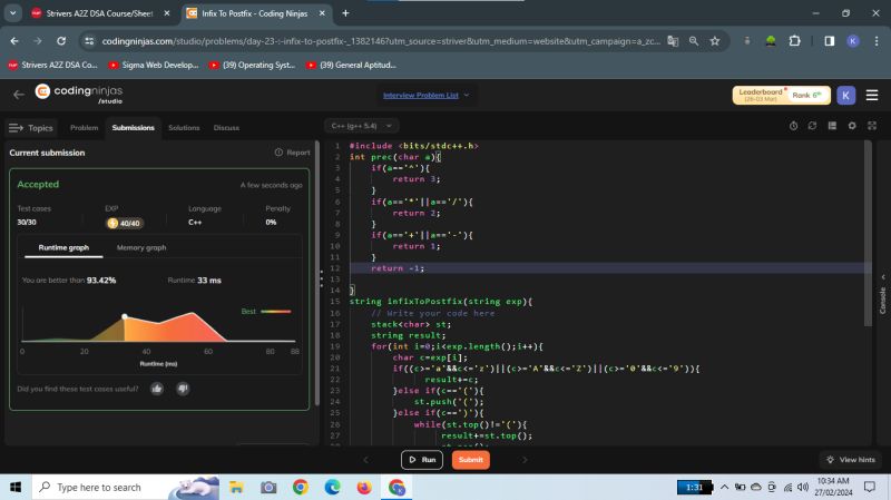 Kalki Dang on LinkedIn: Solved Infix to Postfix using stack #dsa # ... Kalki Dang on LinkedIn: Solved Infix to Postfix using stack #dsa # ...