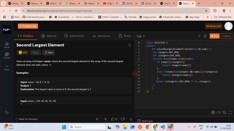 #dsa #problemsolving #striversheet #codingjourney #growthmindset ... #dsa #problemsolving #striversheet #codingjourney #growthmindset ...