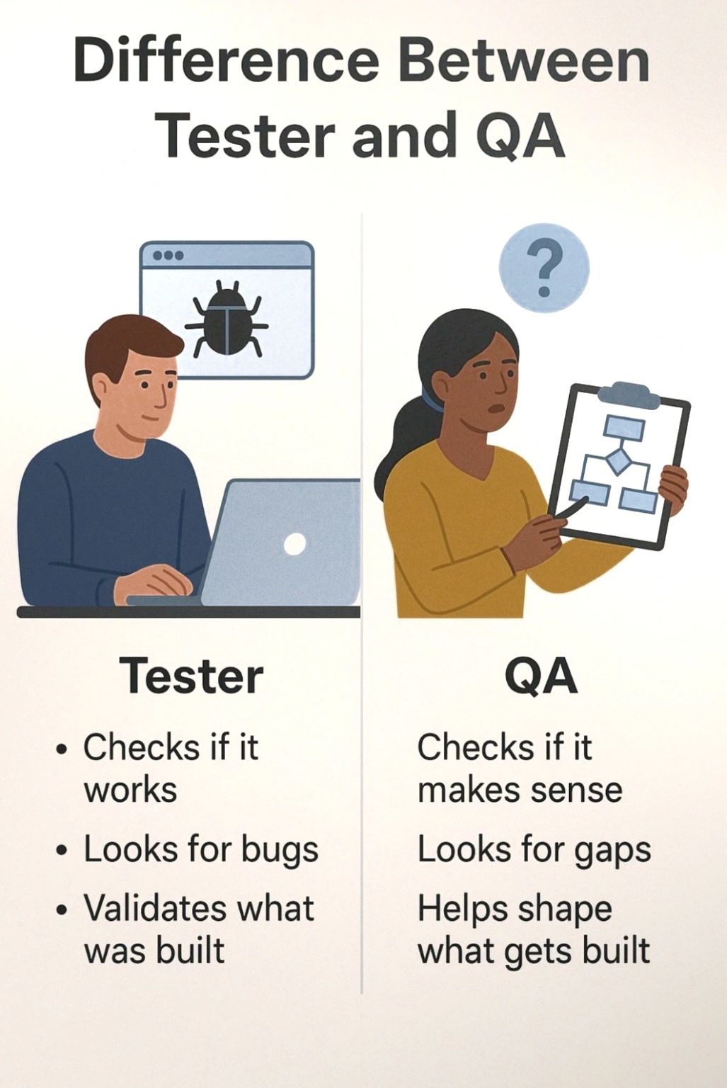 Difference Between Tester and QA! | Tahsin Ahmed Difference Between Tester and QA! | Tahsin Ahmed