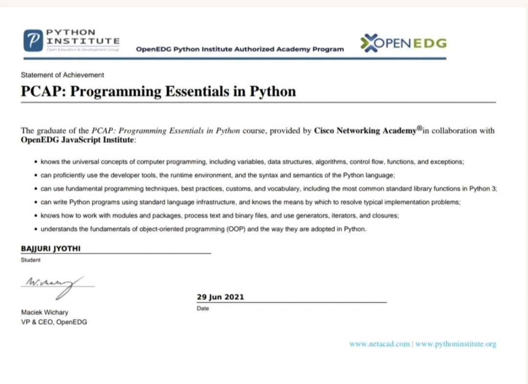 Jyothi Bajjuri on LinkedIn: #python Jyothi Bajjuri on LinkedIn: #python