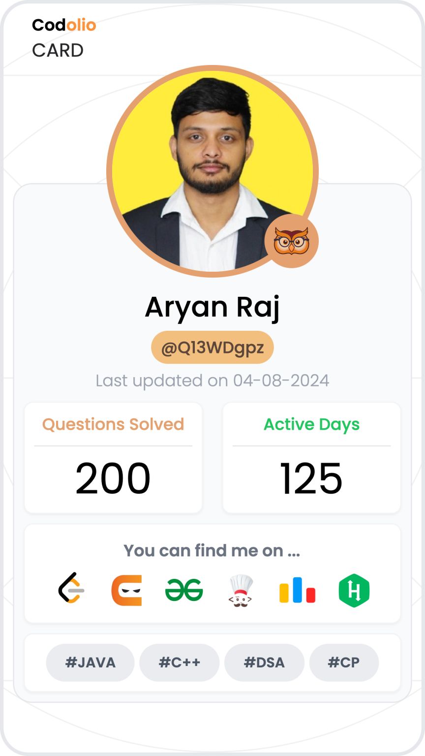 Aryan Raj on LinkedIn: #leetcode #coding #codingchallenge #algorithms # ... Aryan Raj on LinkedIn: #leetcode #coding #codingchallenge #algorithms # ...