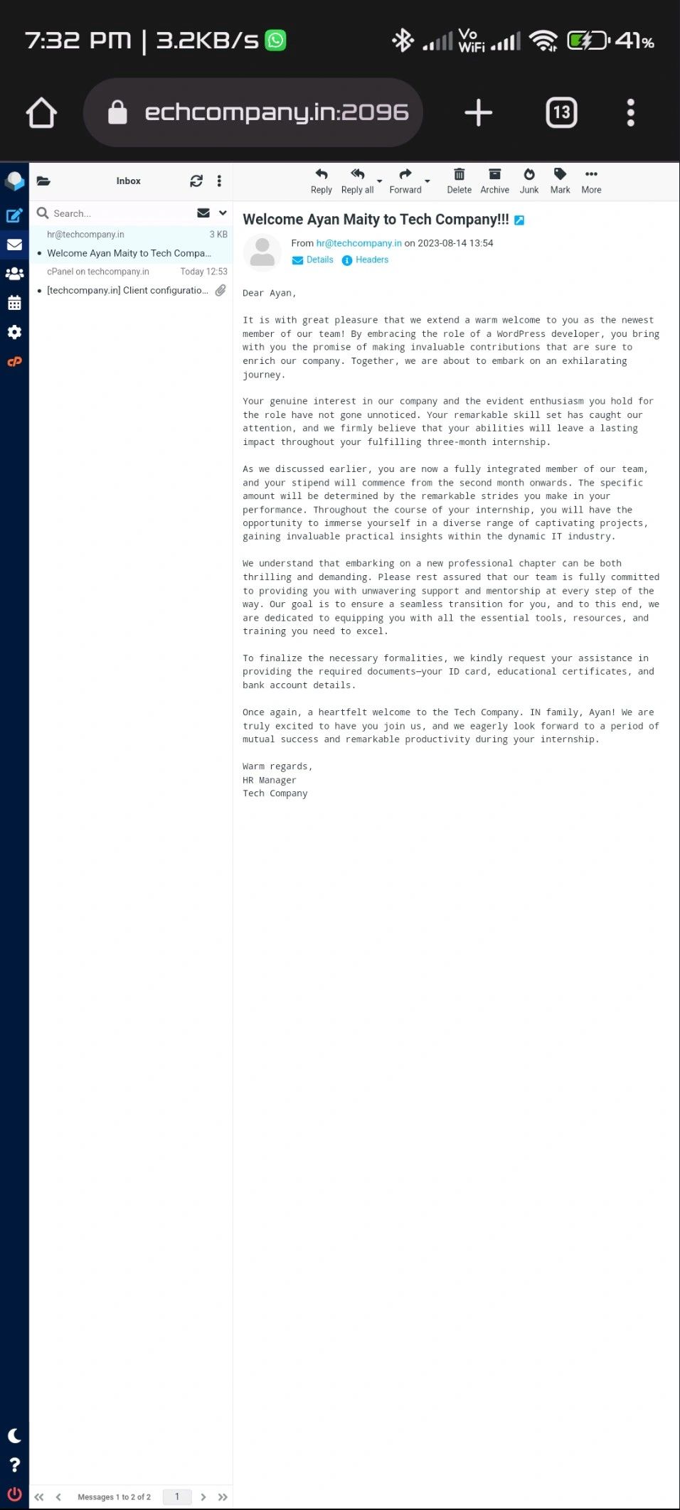 #techcompany #offerletter | Ayan Maity #techcompany #offerletter | Ayan Maity