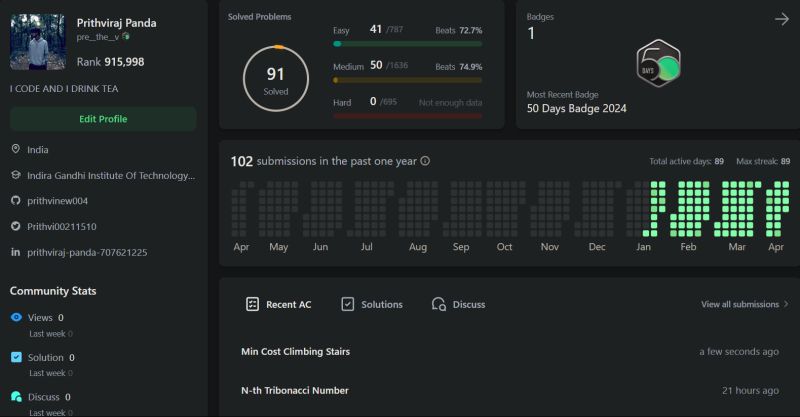 Prithviraj Panda on LinkedIn: #leetcode75 #leetcode75 #codenewbie #dsa ... Prithviraj Panda on LinkedIn: #leetcode75 #leetcode75 #codenewbie #dsa ...