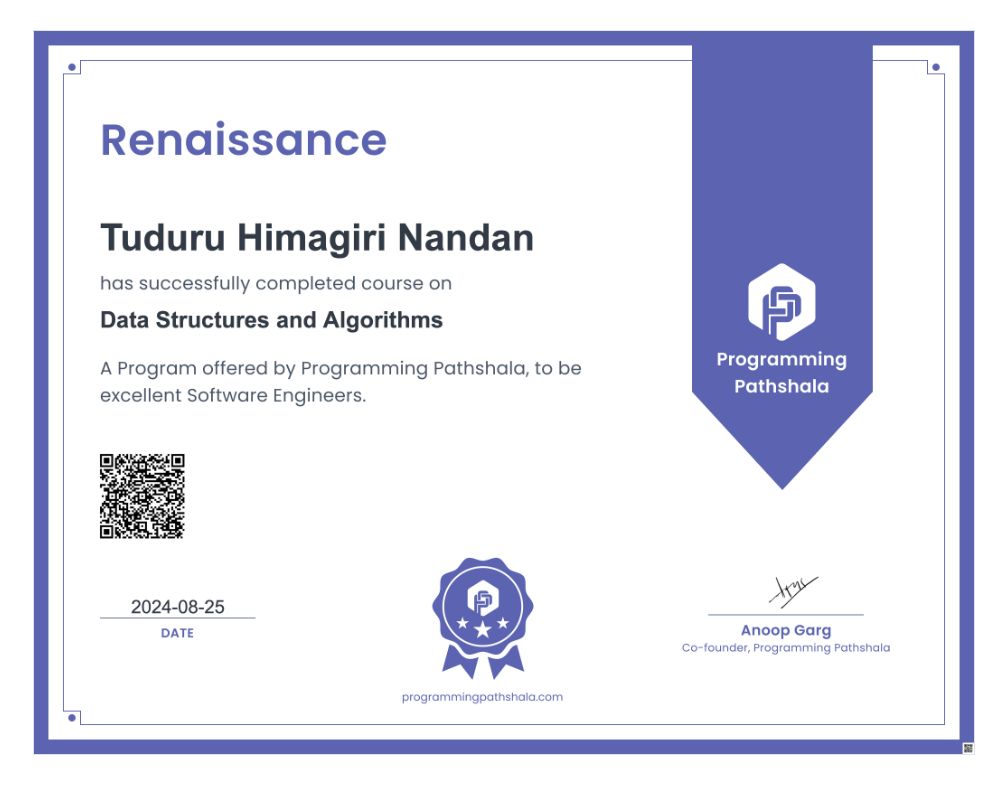 Tuduru Himagiri Nandan on LinkedIn: #datastructures #algorithms # ... Tuduru Himagiri Nandan on LinkedIn: #datastructures #algorithms # ...