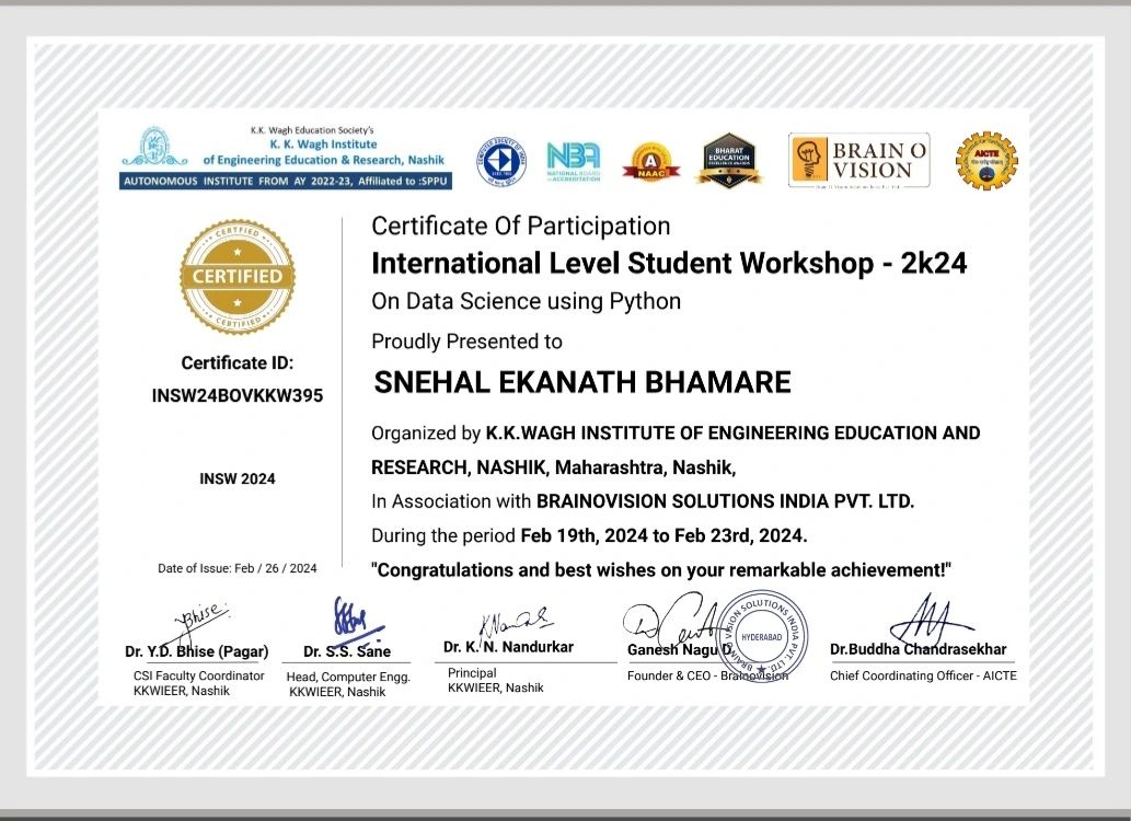 Snehal Bhamare on LinkedIn: #datascience #python #workshop # ... Snehal Bhamare on LinkedIn: #datascience #python #workshop # ...