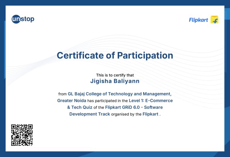 Jigisha Baliyann on LinkedIn: #flipkartgrid #hackathon #ecommerce #tech ... Jigisha Baliyann on LinkedIn: #flipkartgrid #hackathon #ecommerce #tech ...