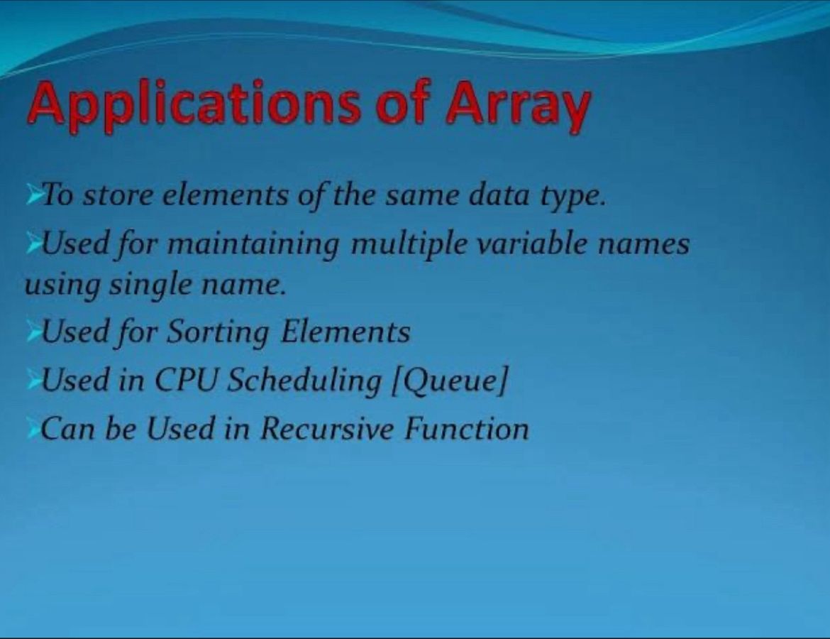 Day 13 of 365: Applications of arrays | Niraj Kumar posted on the topic ... Day 13 of 365: Applications of arrays | Niraj Kumar posted on the topic ...