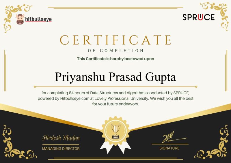 Priyanshu Prasad Gupta on LinkedIn: #dsa #summertraining #lpu # ... Priyanshu Prasad Gupta on LinkedIn: #dsa #summertraining #lpu # ...