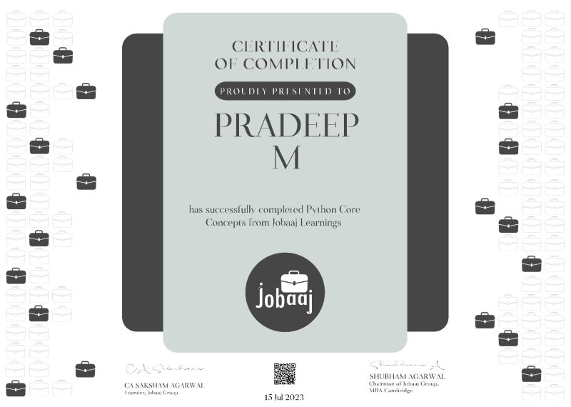 #jobaaj #python #pythonprogramming | Pradeep M #jobaaj #python #pythonprogramming | Pradeep M