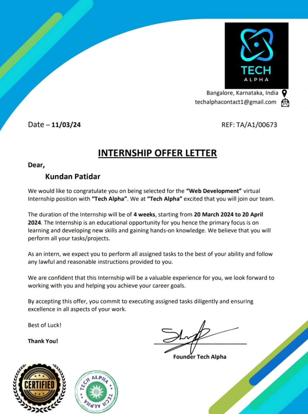 Kundan Patidar on LinkedIn: #techalpha Kundan Patidar on LinkedIn: #techalpha