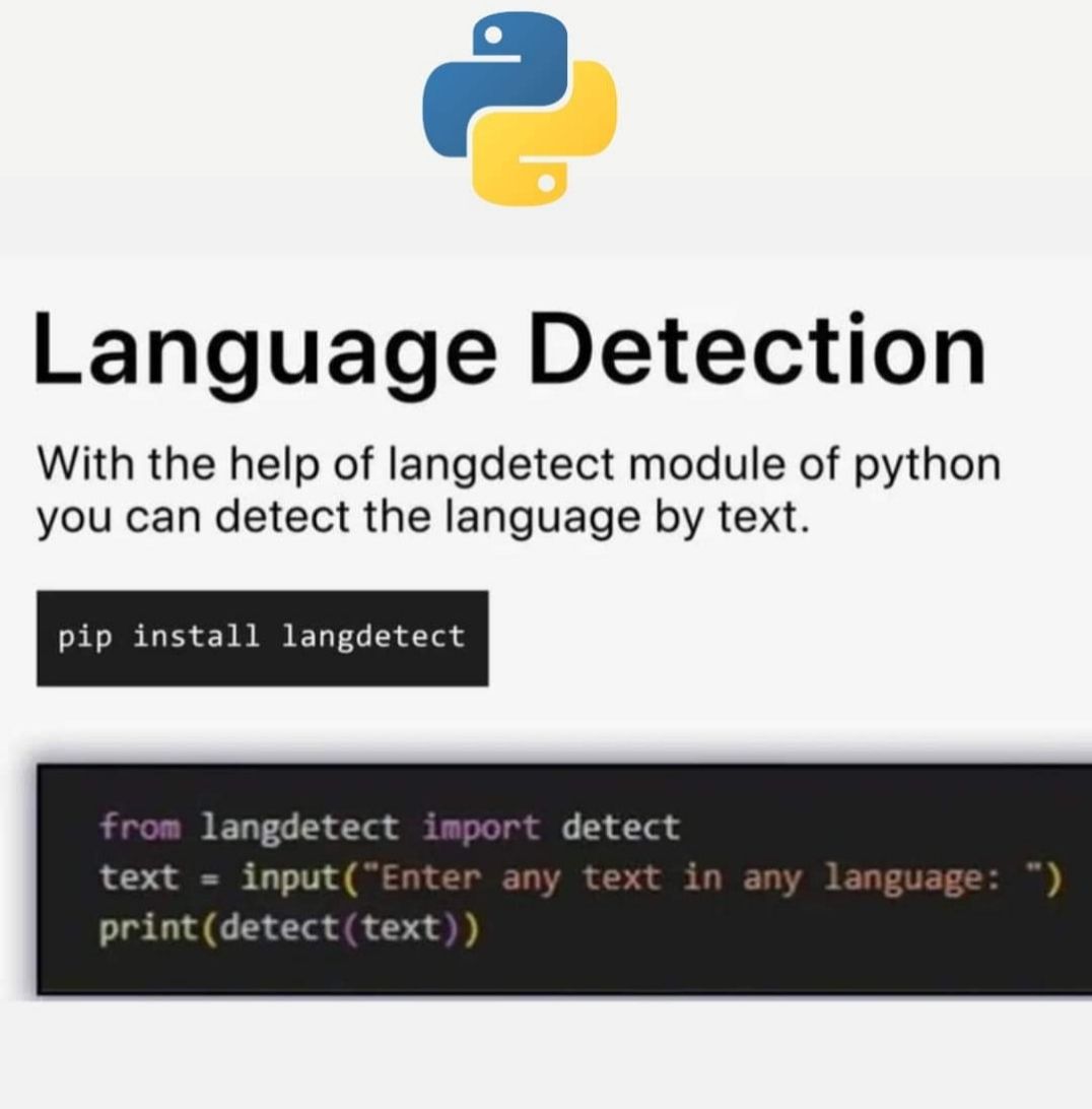 Sridhar Raj P on LinkedIn: Language Detection - Python Language ... Sridhar Raj P on LinkedIn: Language Detection - Python Language ...