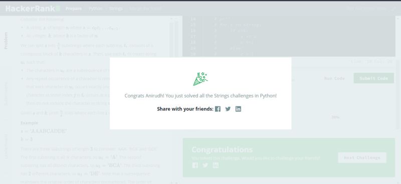 Anirudh Sahu on LinkedIn: #python #dsa #string #hackerrank # ... Anirudh Sahu on LinkedIn: #python #dsa #string #hackerrank # ...